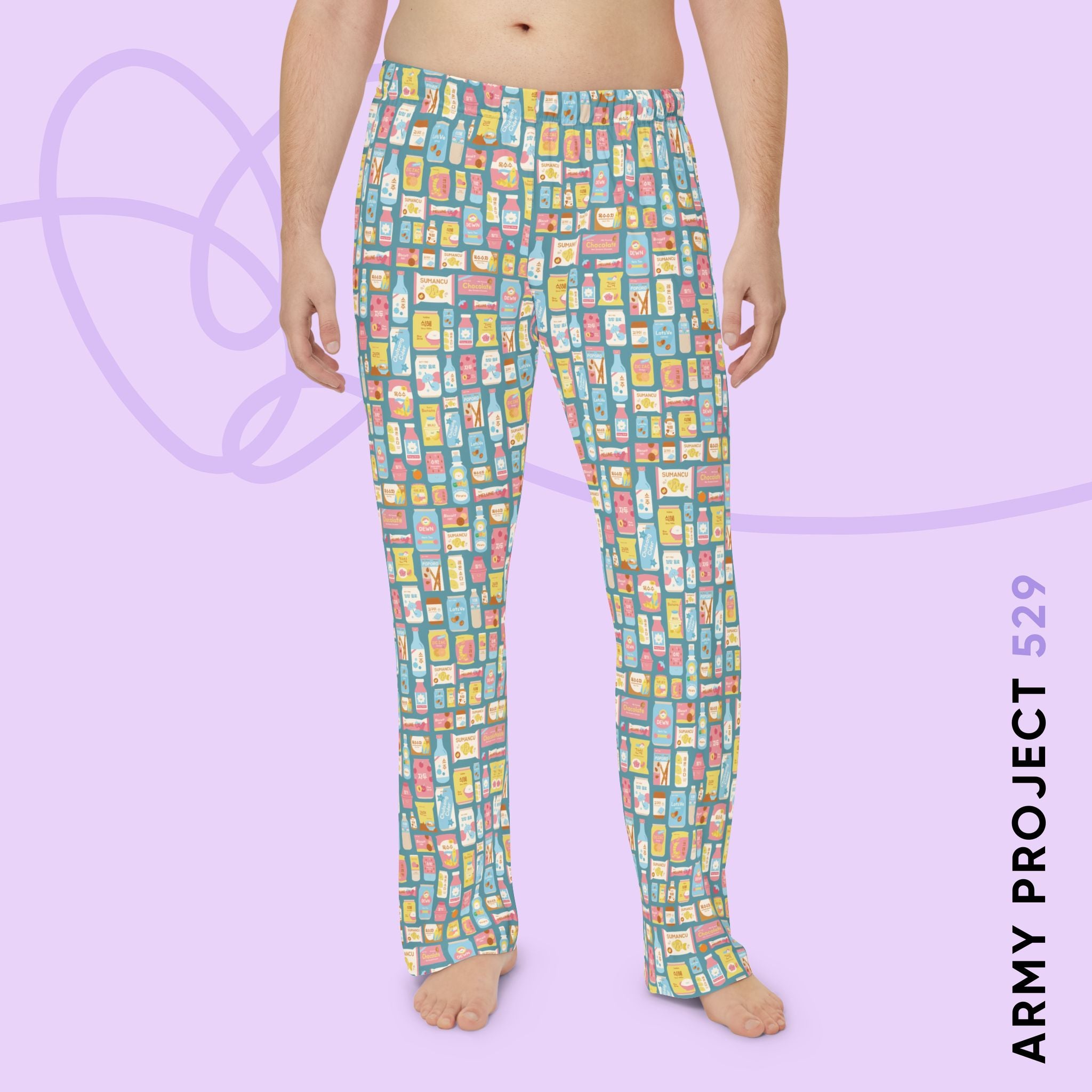 Sweet Pastel Korean Snack Pajama Pants - Unisex K-Pop Lounge Wear ...